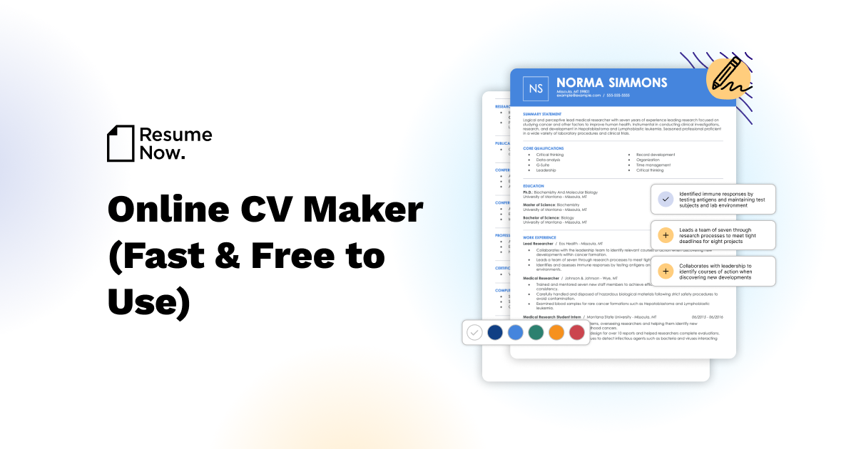 Online CV Maker: Create Your Professional CV