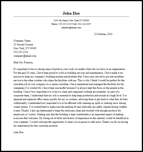 Custodian Cover Letter Sample Skills Writing Guide custodian-cover-letter-sample-skills-writing-guide