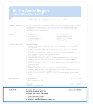 How to Write the Education Section for Your Resume | Resume-Now