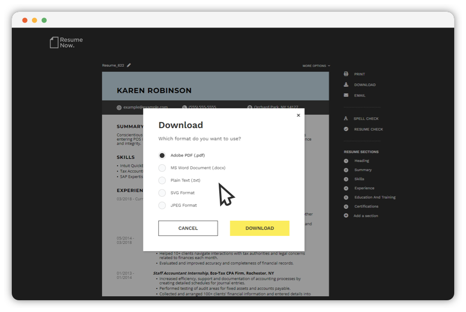 Free CV Maker : Create Your Curriculum Vitae Online